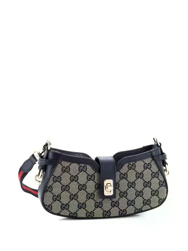 Gucci Gg Canvas Mini Shoulder Bag - Blue