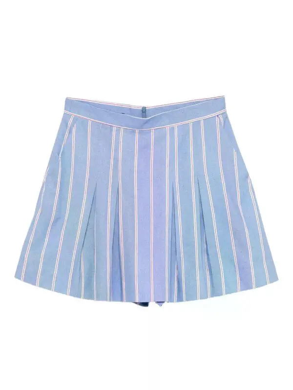 BLAKLACE Striped Pleated Shorts