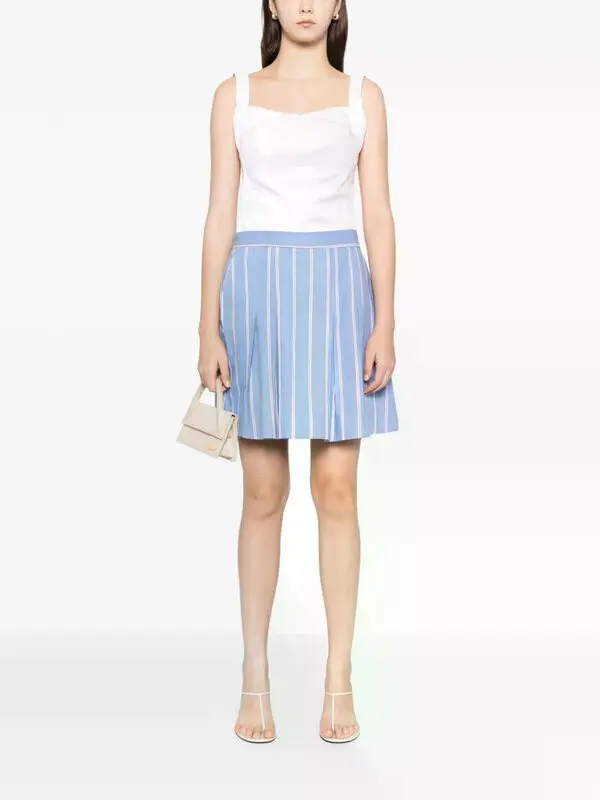BLAKLACE Striped Pleated Shorts