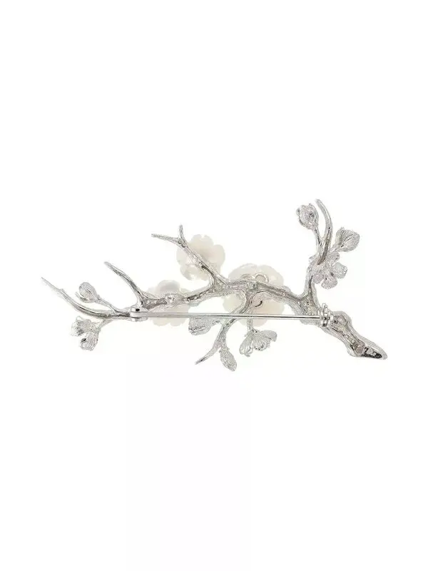 ANABELA CHAN Rhodium Vermeil Sakura Blossom Brooch