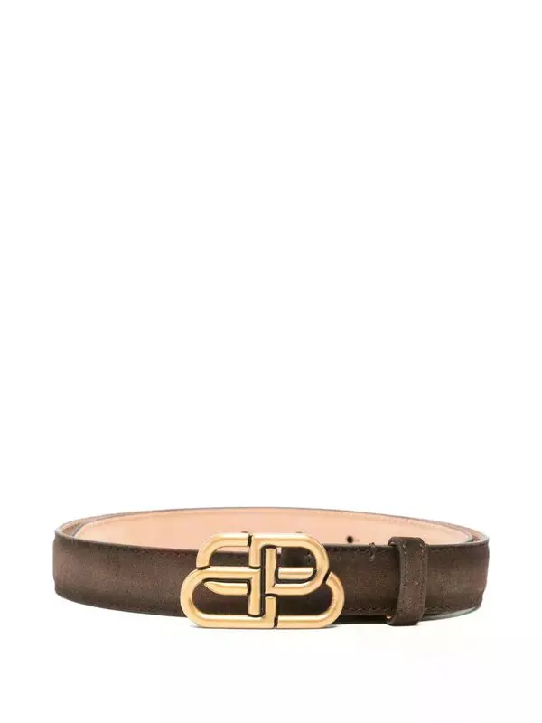 Balenciaga Bb-motif Belt - Brown