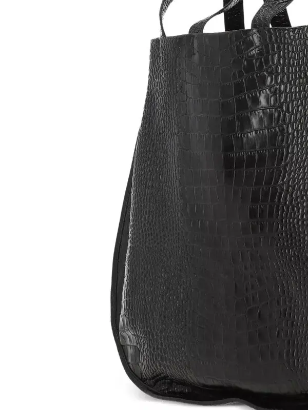 MICOLI Embossed Croc Effect Tote Bag