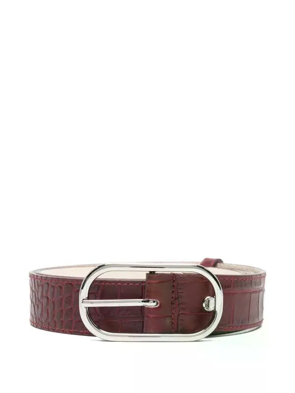 HERSKIND Bordeaux Oval-buckle Belt - Red