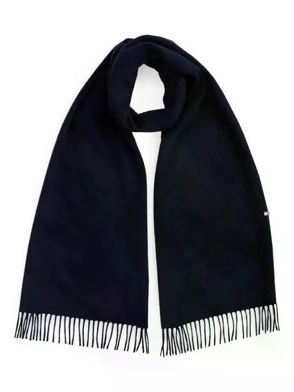 Tommy Hilfiger Fringed Scarf - Blue