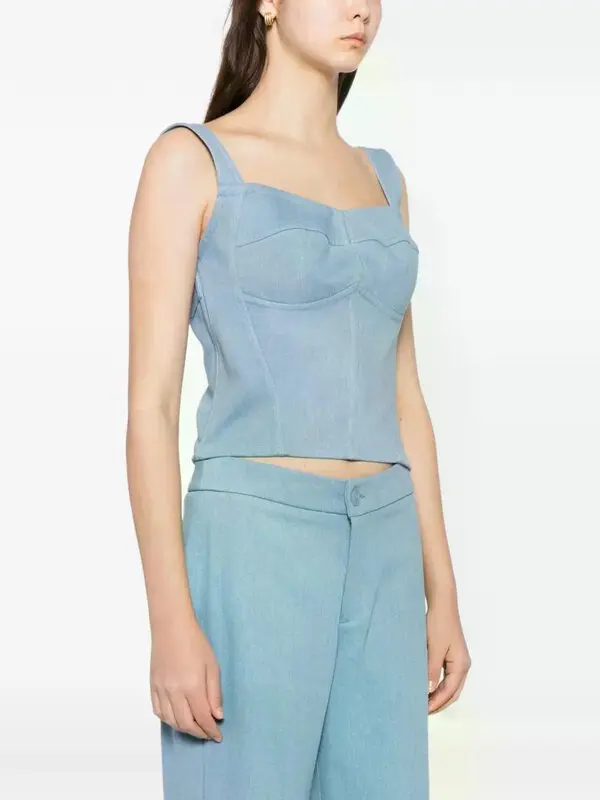 BLAKLACE Paneled Top - Blue
