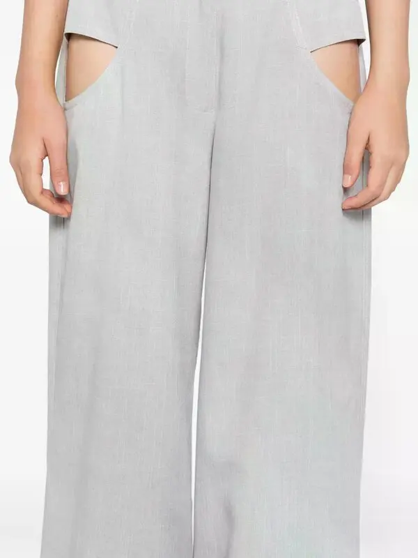 BLAKLACE Cutout Trousers - Grey
