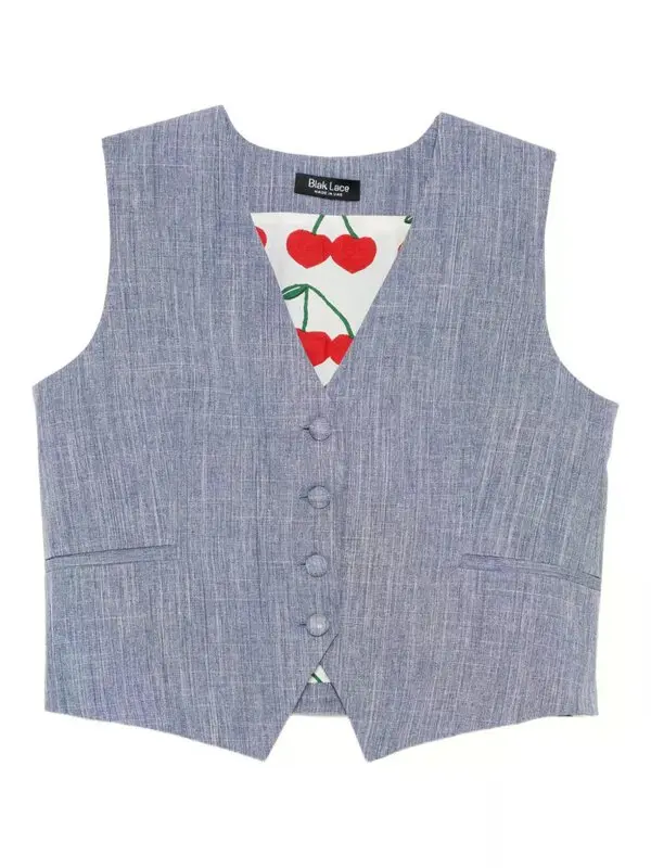 BLAKLACE V-neck Vest - Blue