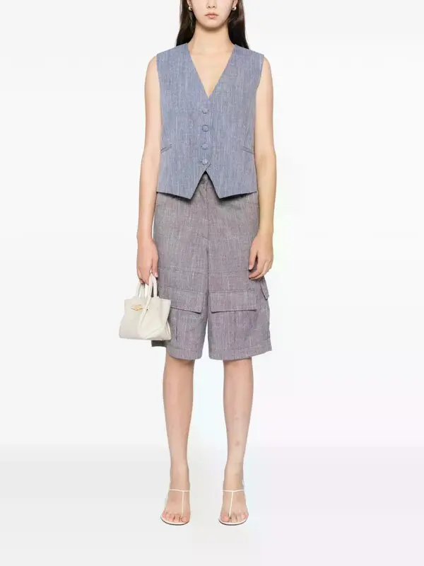 BLAKLACE V-neck Vest - Blue