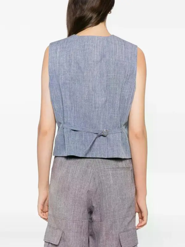 BLAKLACE V-neck Vest - Blue