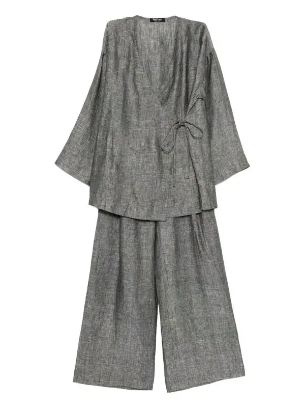 BLAKLACE Tie-waist Set - Grey
