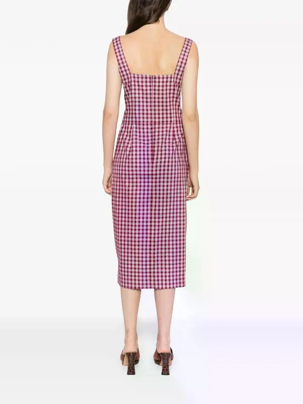 BLAKLACE Straps Checked Dress