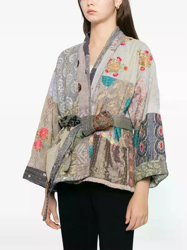 BLAKLACE Embroidered Jacket With Detachable Belt