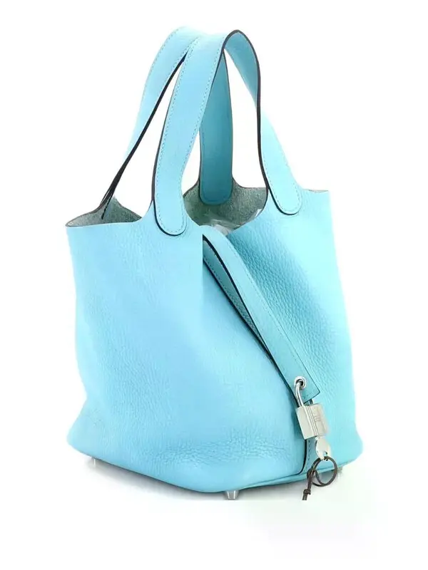 Hermès Picotin Lock Bag Clemence Pm - Blue