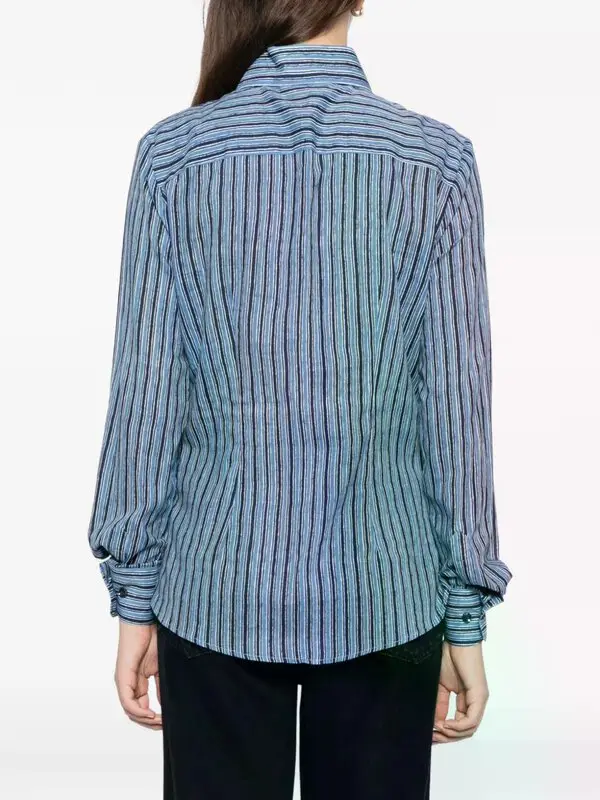 BLAKLACE Striped Printed Shirt