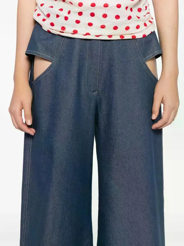 BLAKLACE Cutout Trousers - Blue
