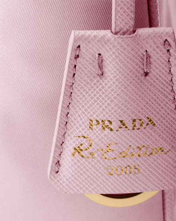 Prada Re-edition 2005 Re-nylon And Saffiano Mini Bag - Alabaster