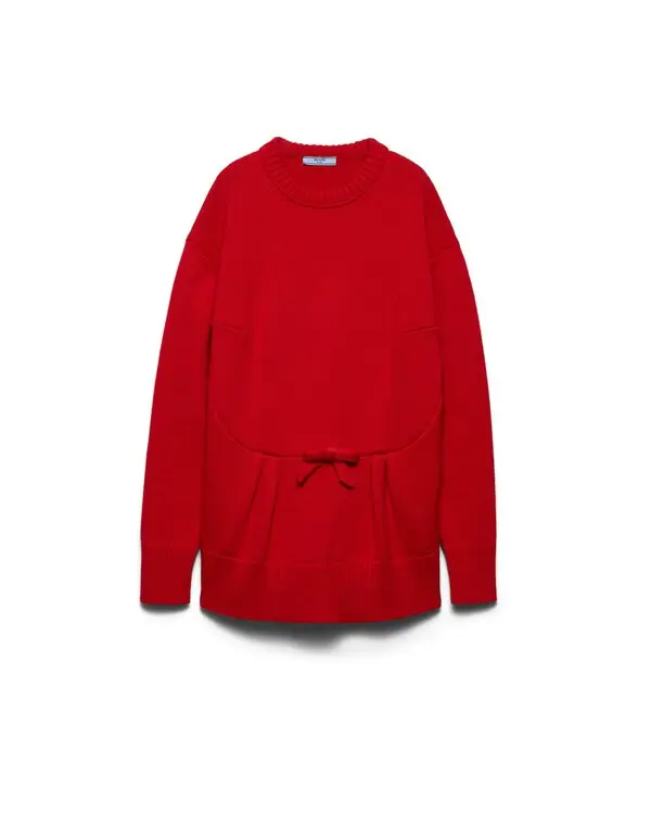 Prada Wool Cardigan With Bow