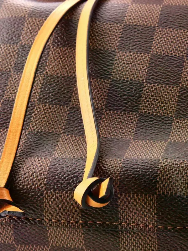 LOUIS VUITTON Neonoe Handbag Damier With Leather Mm Bucket Bag - Brown
