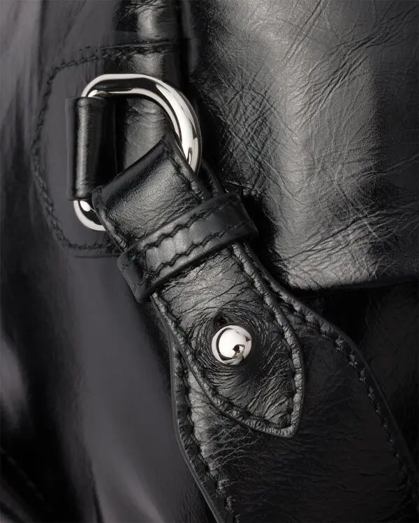 Prada Leather Shoulder Bag - Black