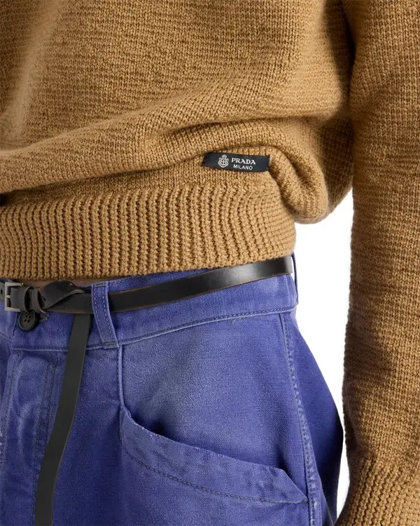 Prada Wool Crew-neck Sweater - Camel Brown