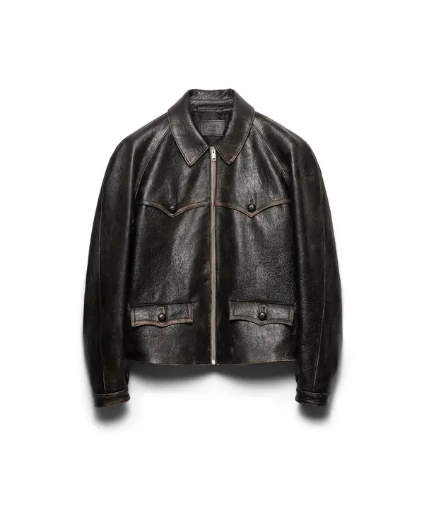 Prada Nappa Leather Jacket - Black