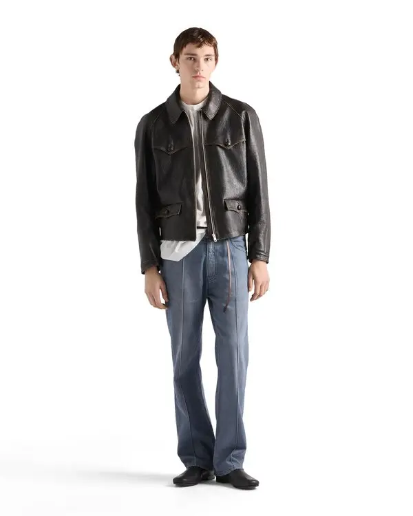 Prada Nappa Leather Jacket - Black