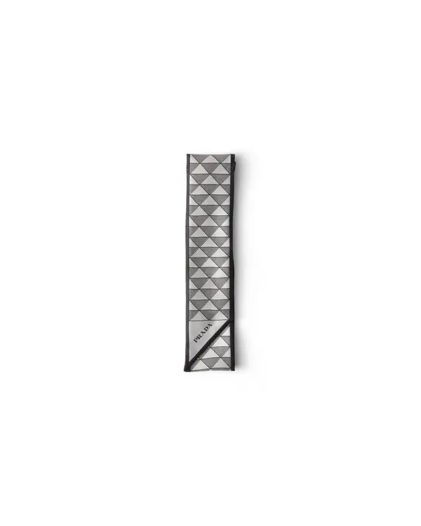 Prada Jacquard Silk Tie - Black