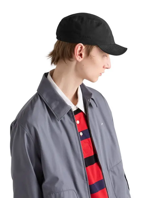 Prada Cotton Baseball Cap - Black