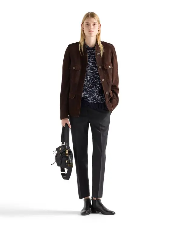 Prada Suede Jacket - Coffee