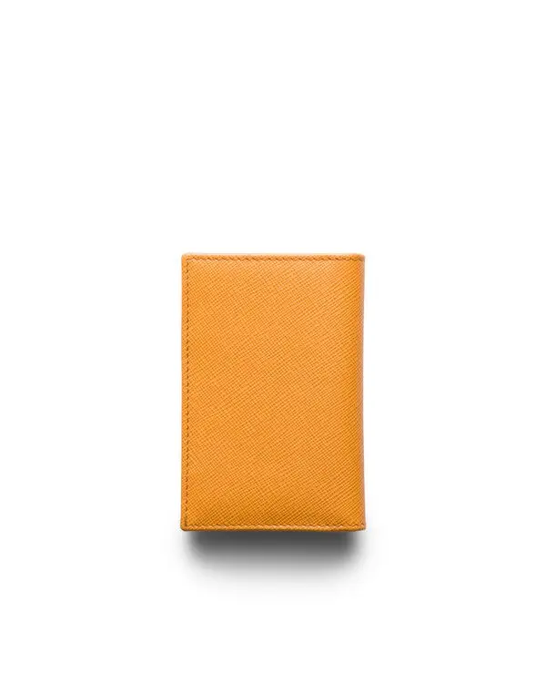 Prada Saffiano Leather Card Holder - Amber