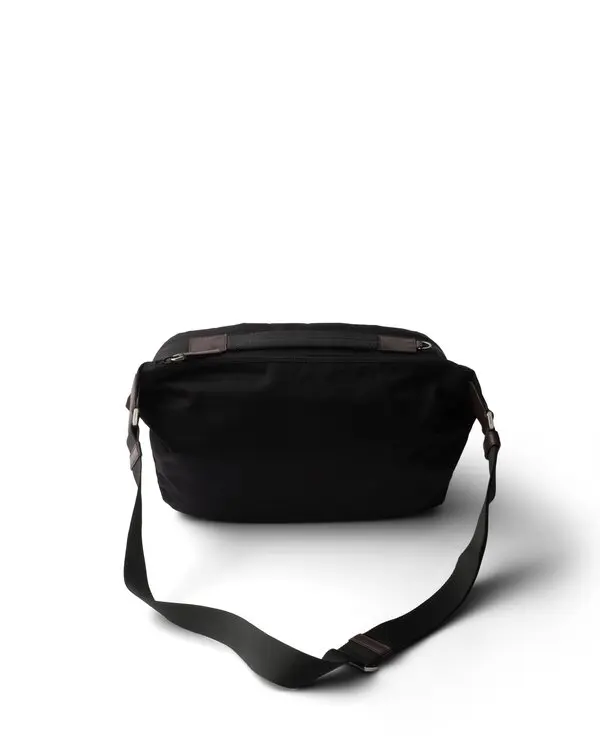 Prada Speedrock Re-nylon And Leather Shoulder Bag - Black