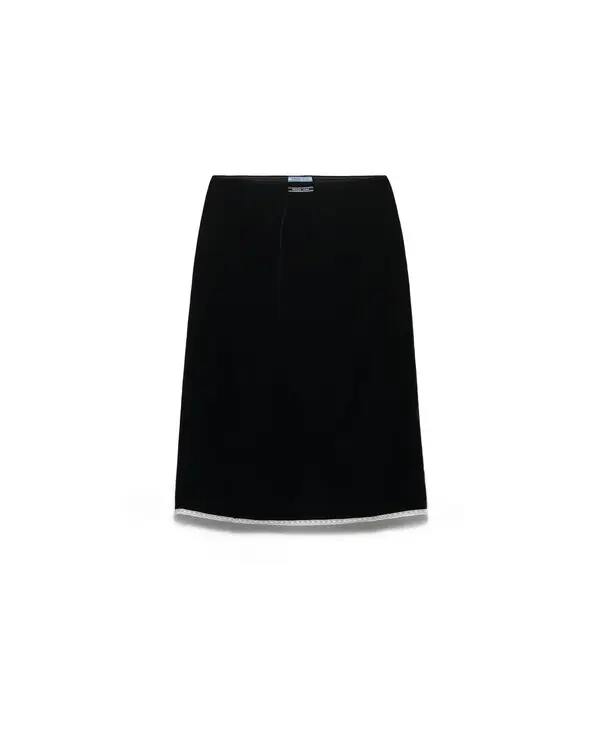 Prada Velvet Pencil Skirt