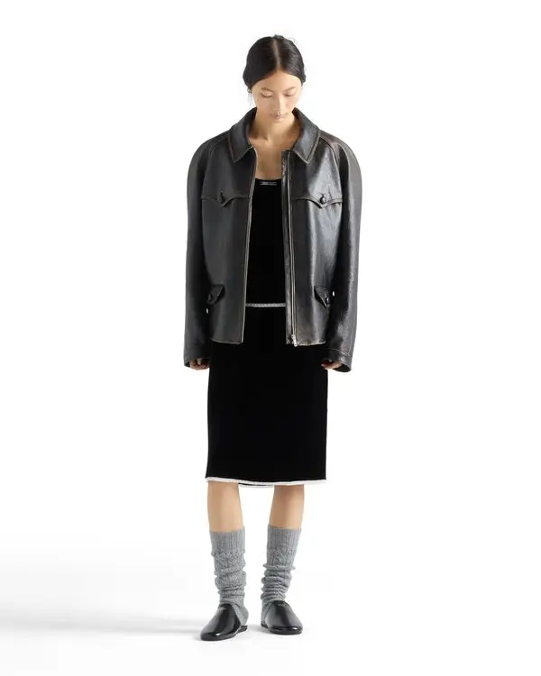 Prada Velvet Pencil Skirt