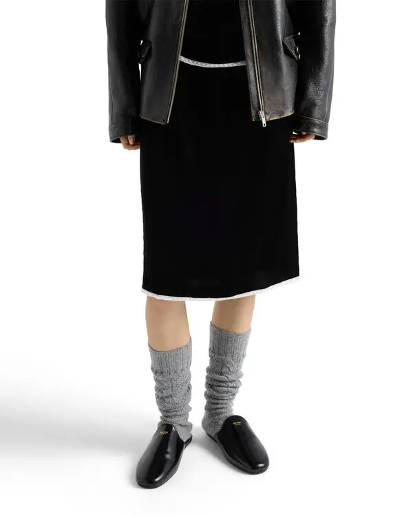 Prada Velvet Pencil Skirt
