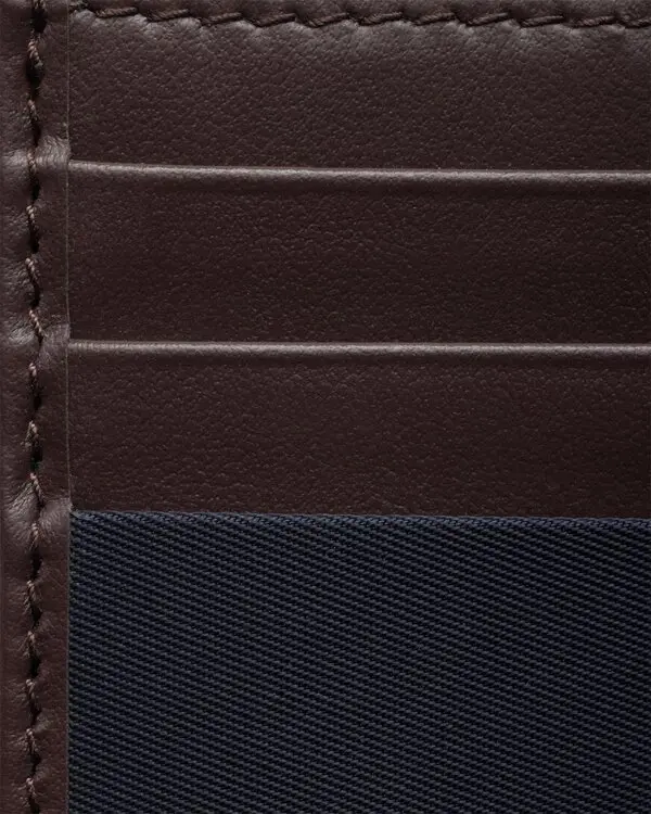 Prada Speedrock Re-nylon And Leather Card Holder - Navy