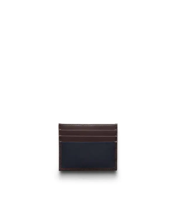 Prada Speedrock Re-nylon And Leather Card Holder - Navy