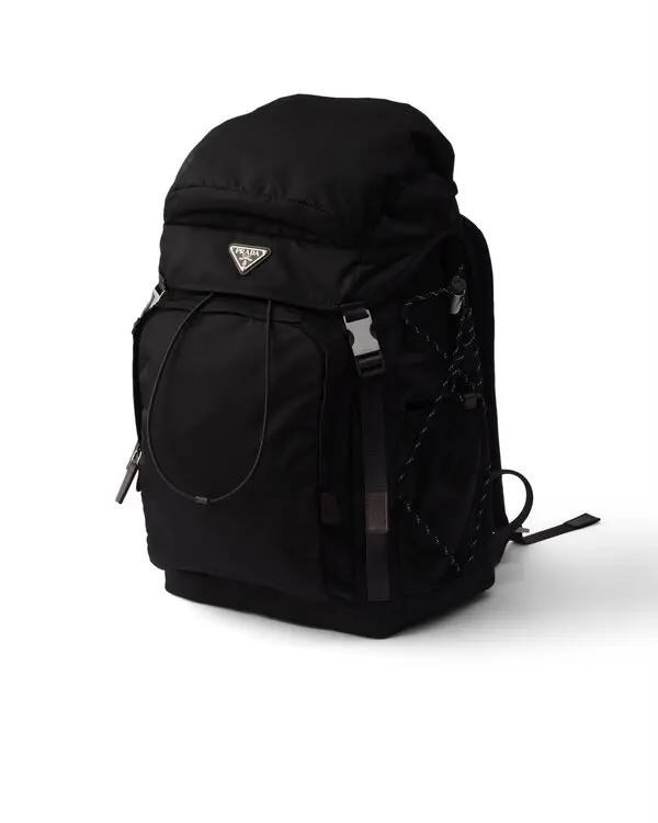 Prada Re-nylon And Leather Backpack - Black