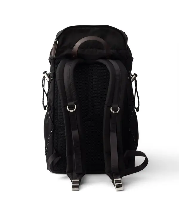 Prada Re-nylon And Leather Backpack - Black