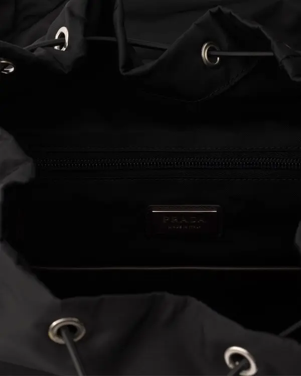 Prada Re-nylon And Leather Backpack - Black