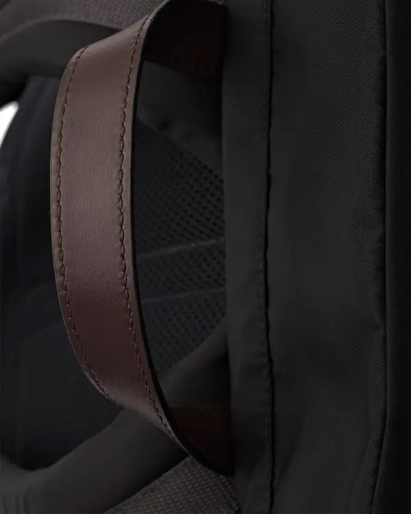 Prada Re-nylon And Leather Backpack - Black
