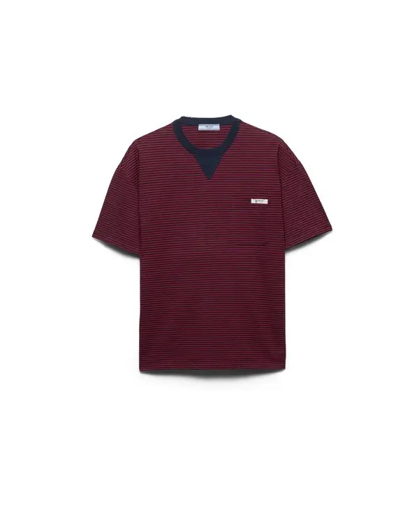 Prada Oversized Striped Jersey T-shirt