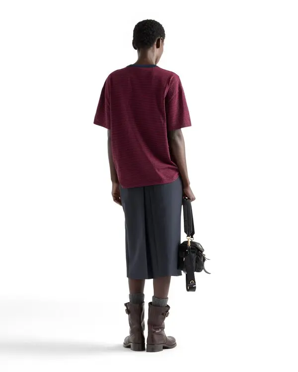 Prada Oversized Striped Jersey T-shirt