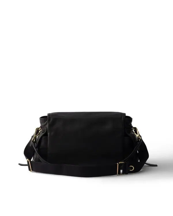 Prada Nappa Leather Shoulder Bag With Flap