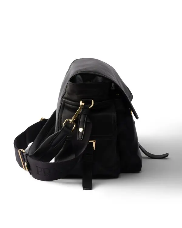 Prada Nappa Leather Shoulder Bag With Flap