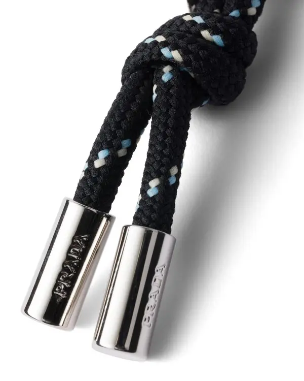 Prada Speedrock Cord Key Ring - Black