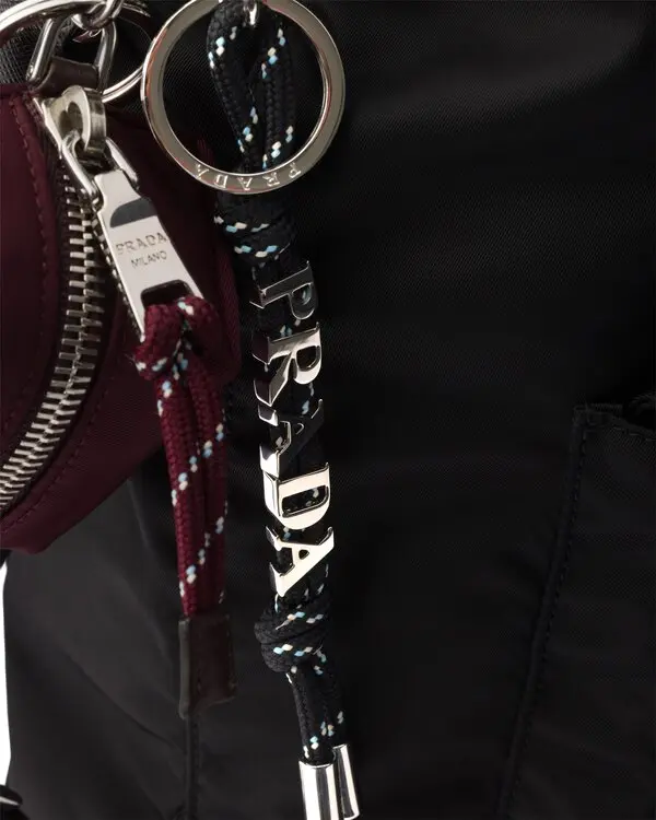 Prada Speedrock Cord Key Ring - Black