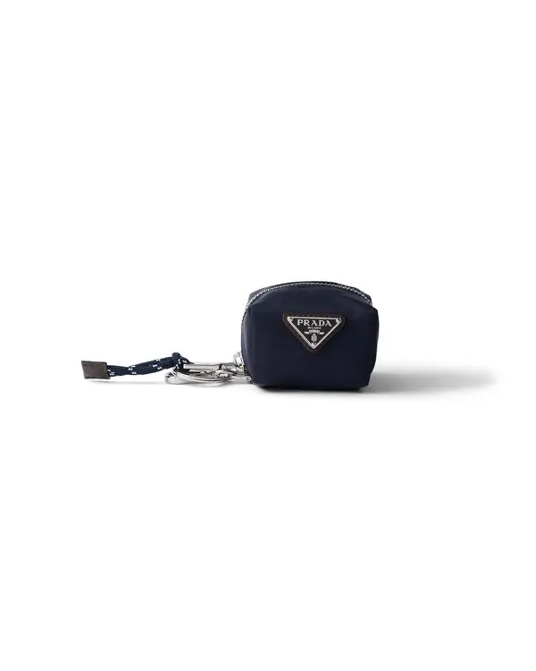 Prada Speedrock Re-nylon Keychain Charm - Navy
