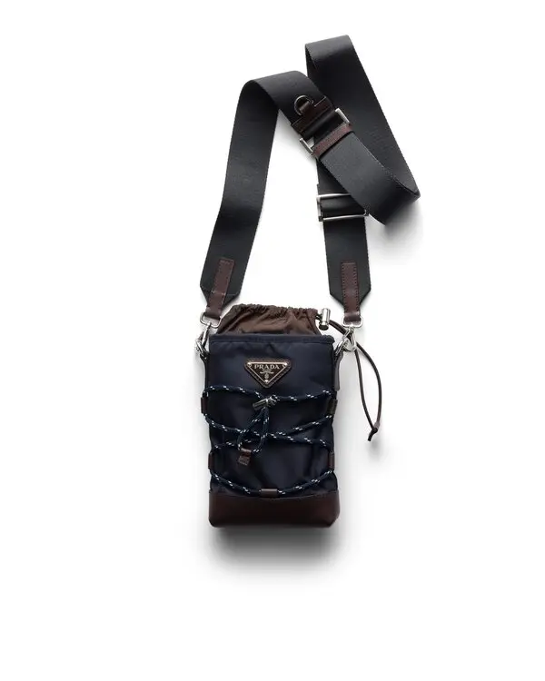 Prada Re-nylon And Leather Smartphone Case - Navy