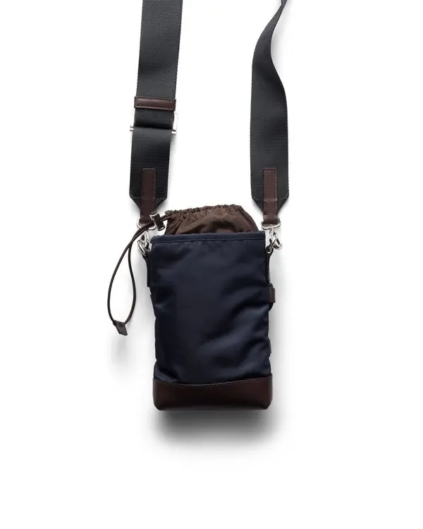 Prada Re-nylon And Leather Smartphone Case - Navy