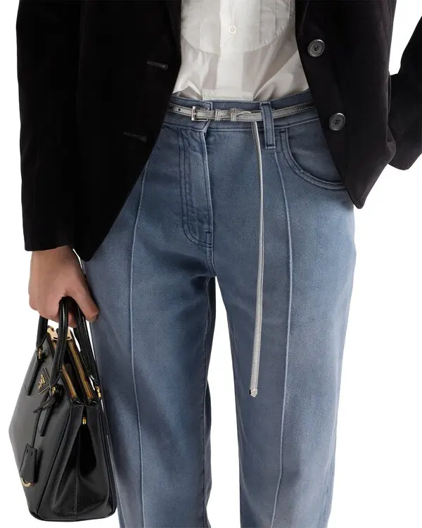 Prada Nappa Leather Belt - Chrome